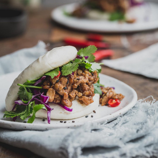 Vegan Bao Burgers with Peking Tempeh | My Goodness Kitchen