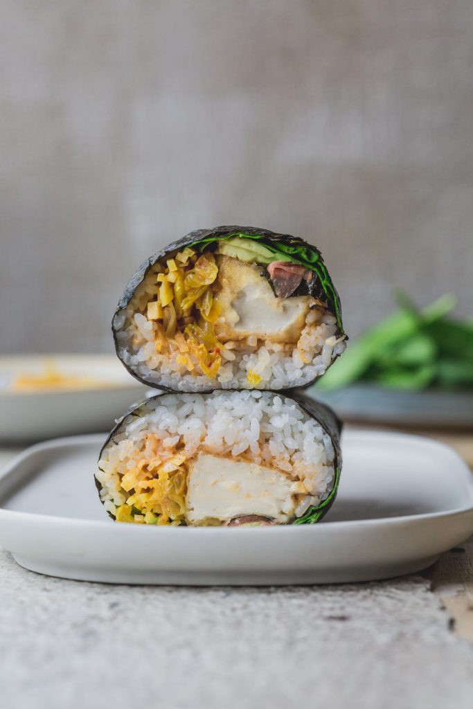 Crispy Tofu Sushi Burrito Recipe | My Goodness Kitchen