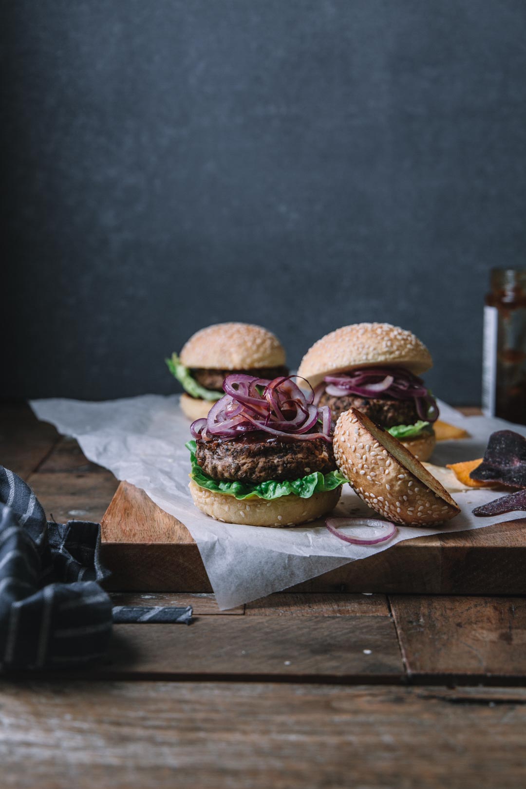BBQ Black Bean Burgers | My Goodness Kitchen